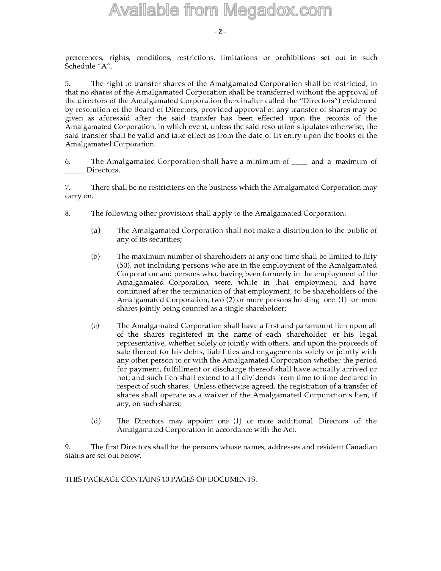 Alberta short form vertical amalgamation forms | MegaDox.com