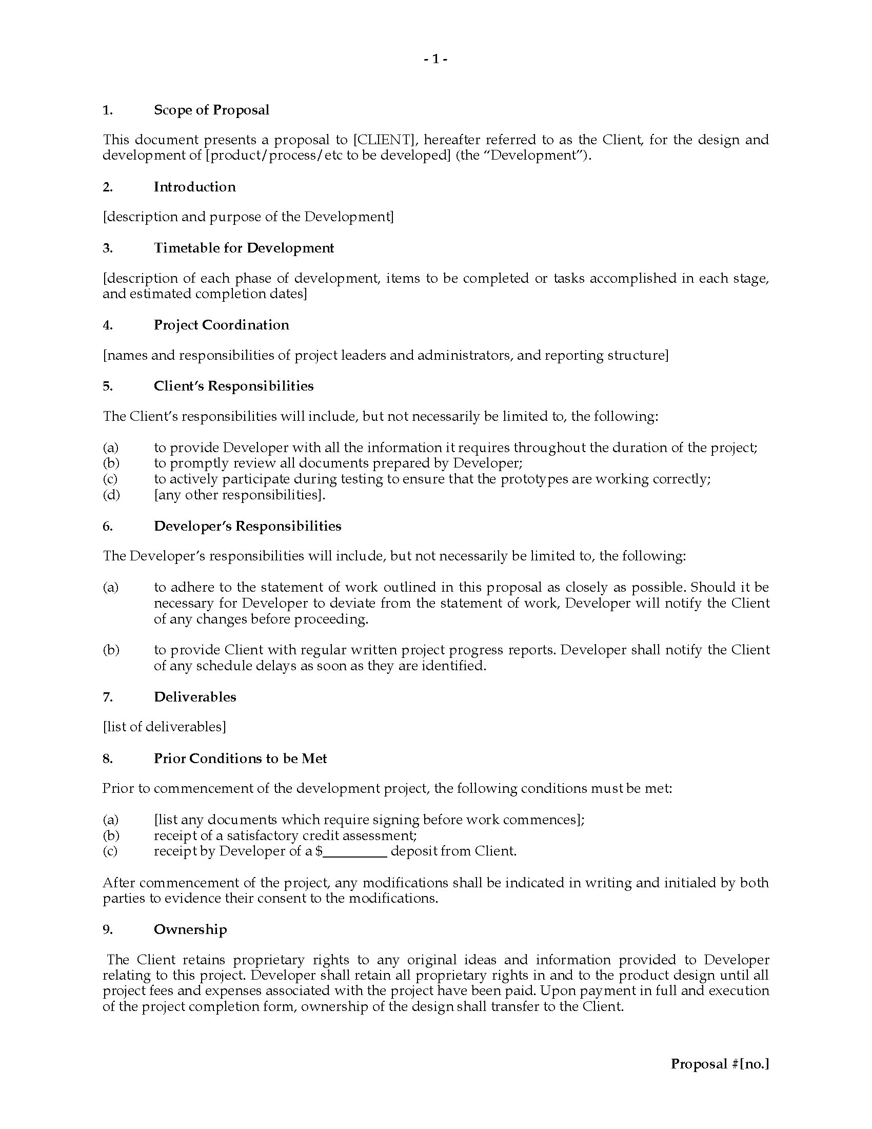 proposal and project agreement for development of prototype | MegaDox.com
