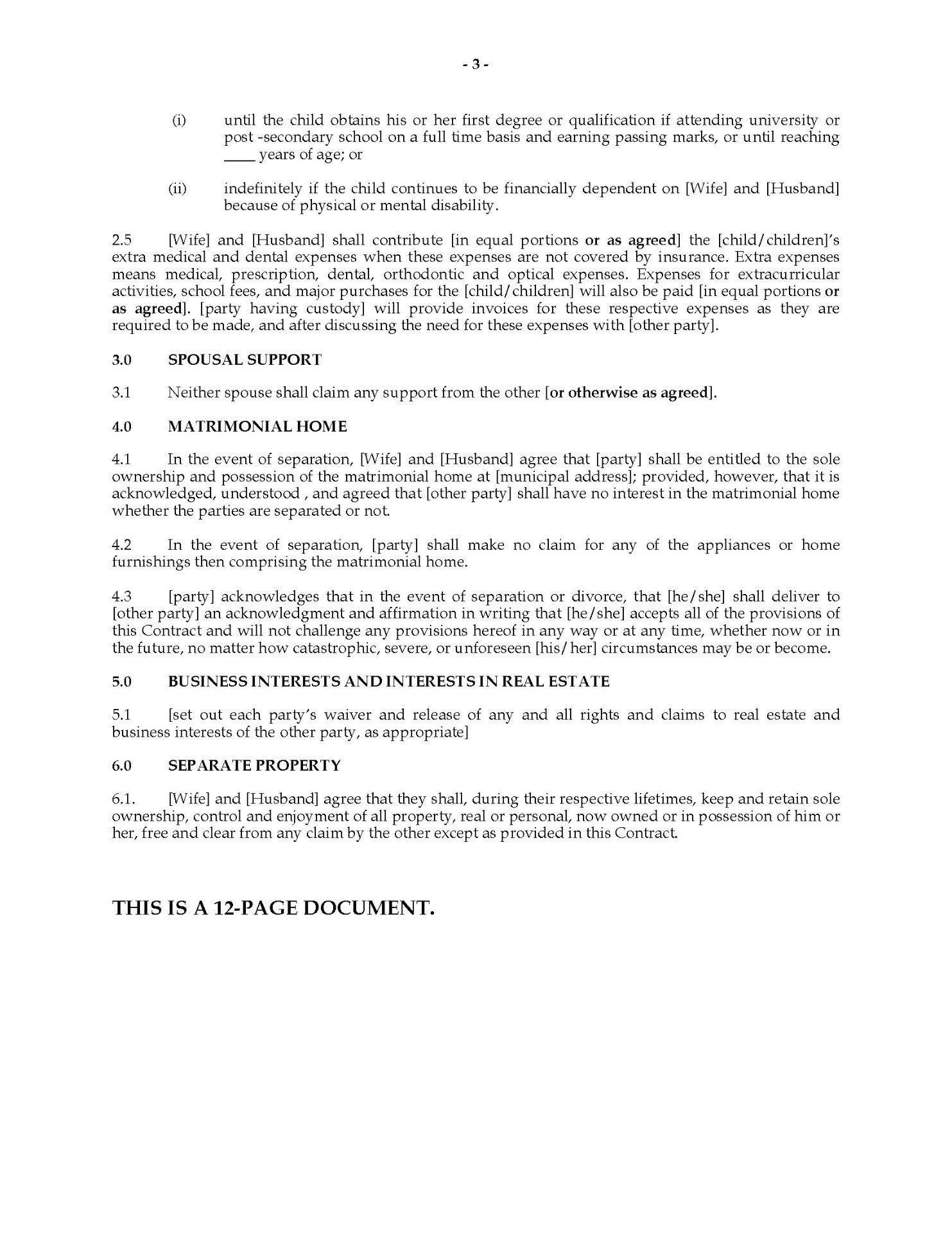 Alberta Reconciliation Agreement | MegaDox.com