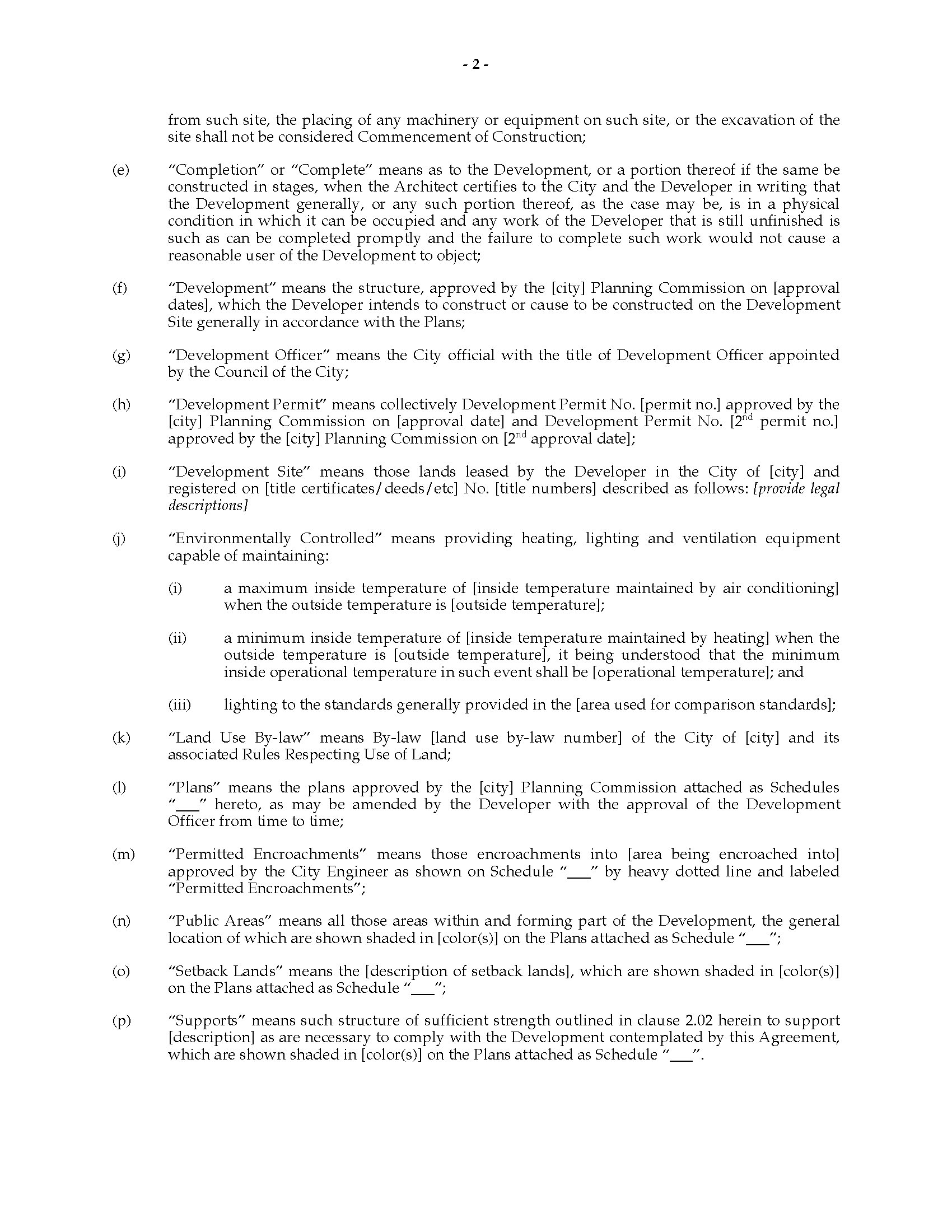 land development agreement for commercial project | MegaDox.com