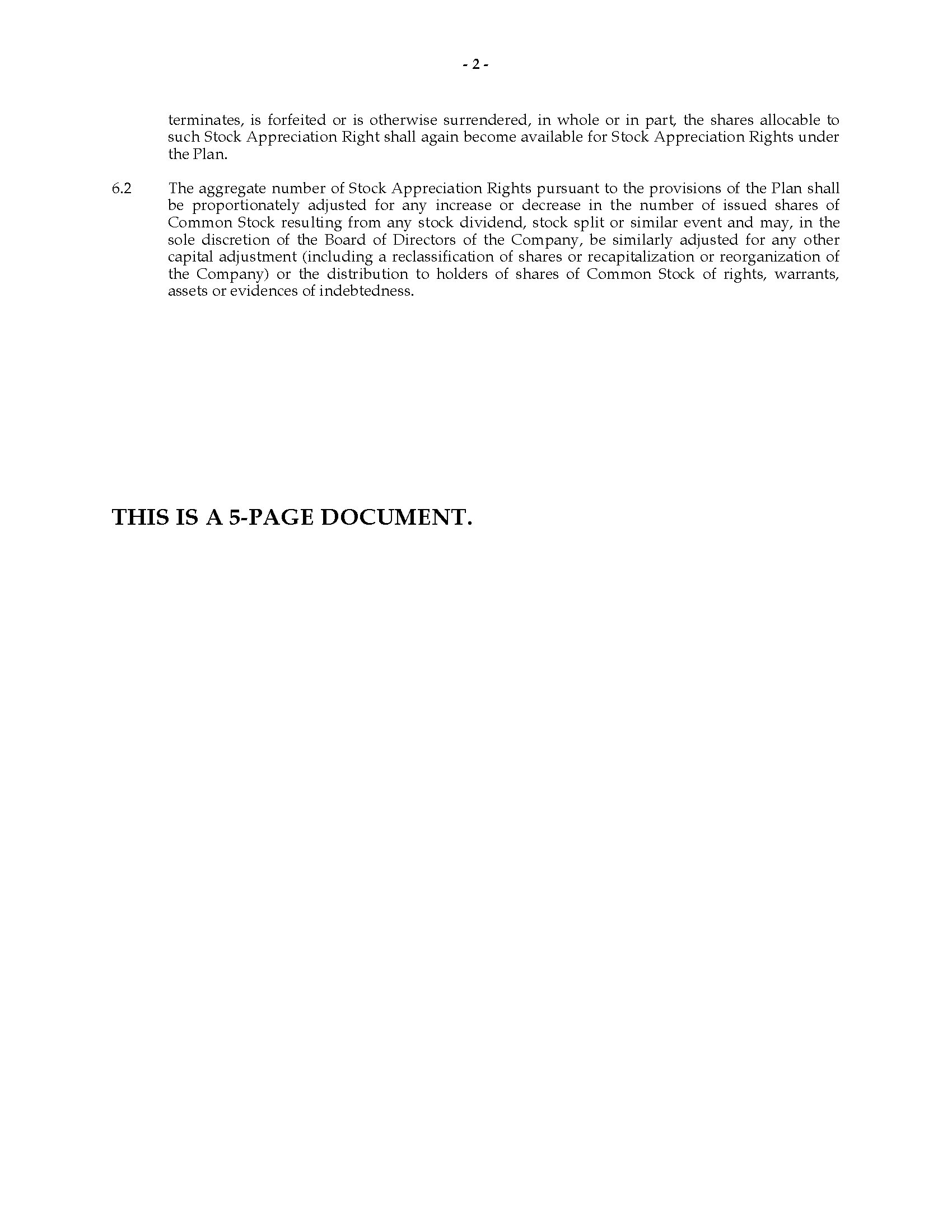 usa stock appreciation rights plan for non-employee directors | MegaDox.com