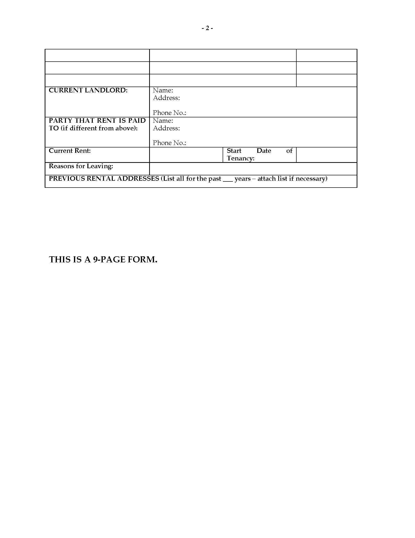 Alabama rental application form | MegaDox.com