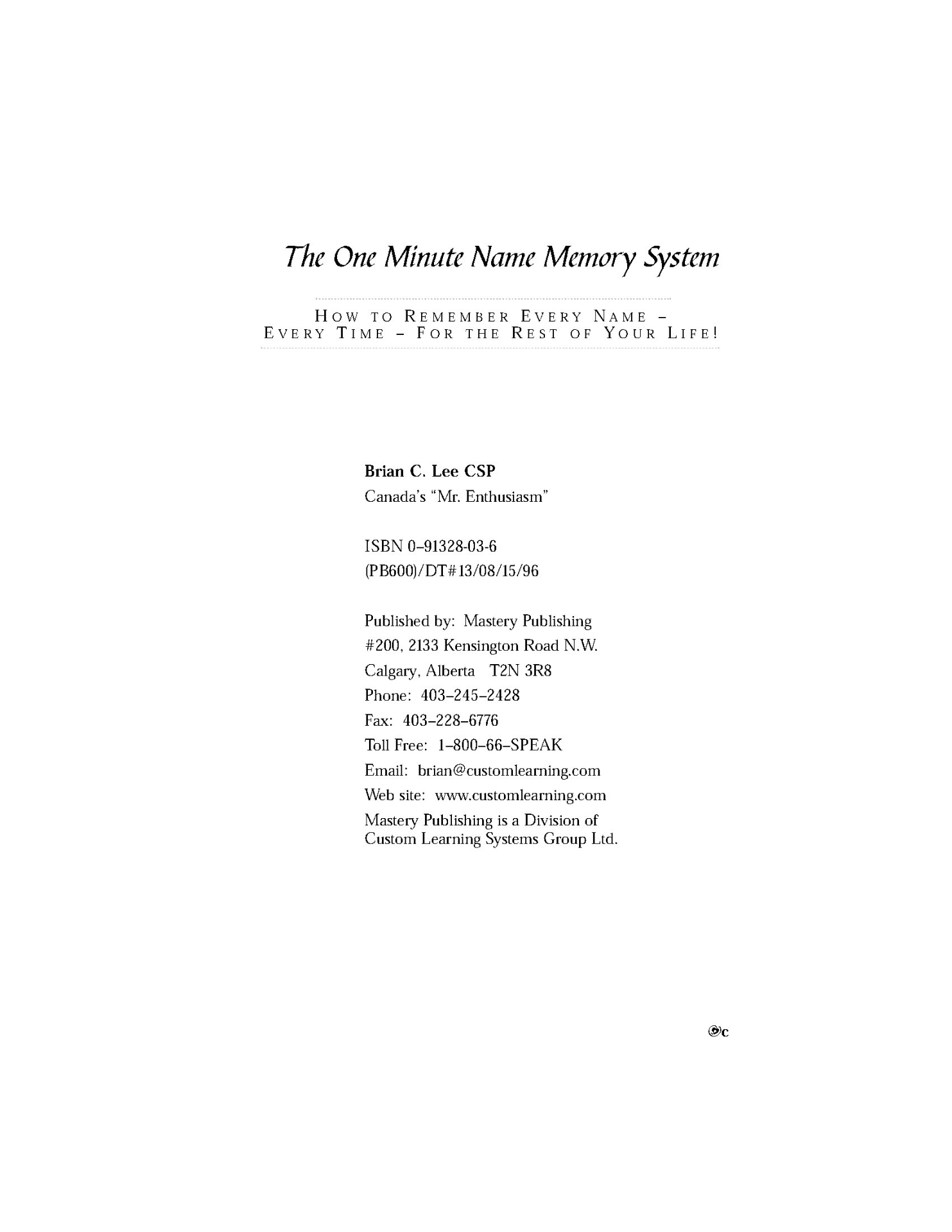 one minute name memory course | MegaDox.com