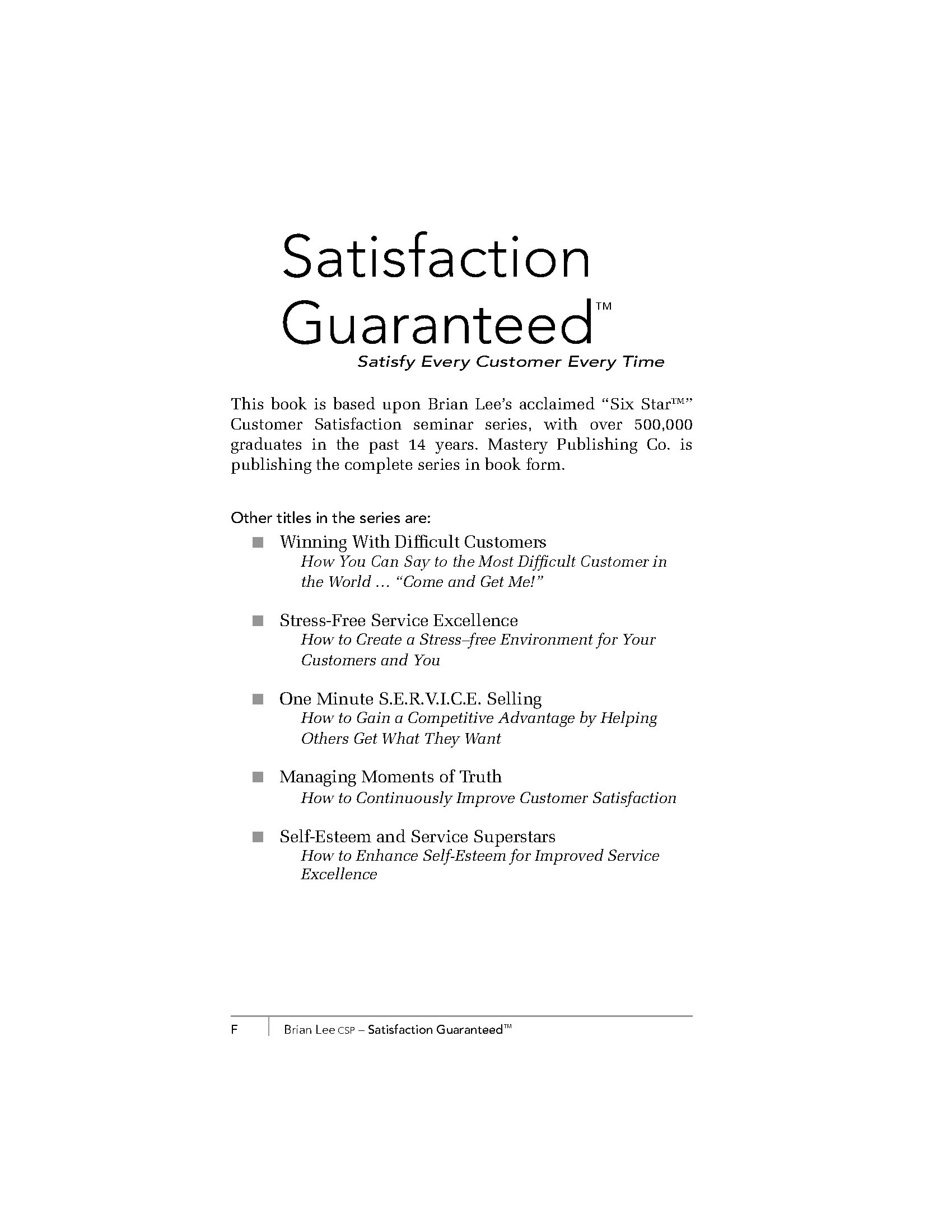satisfaction guaranteed customer service guide | MegaDox.com