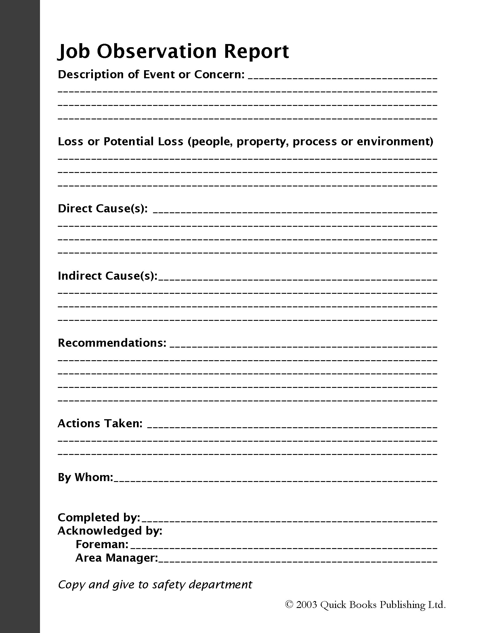 worksite inspection hazard assessment checklist | MegaDox.com