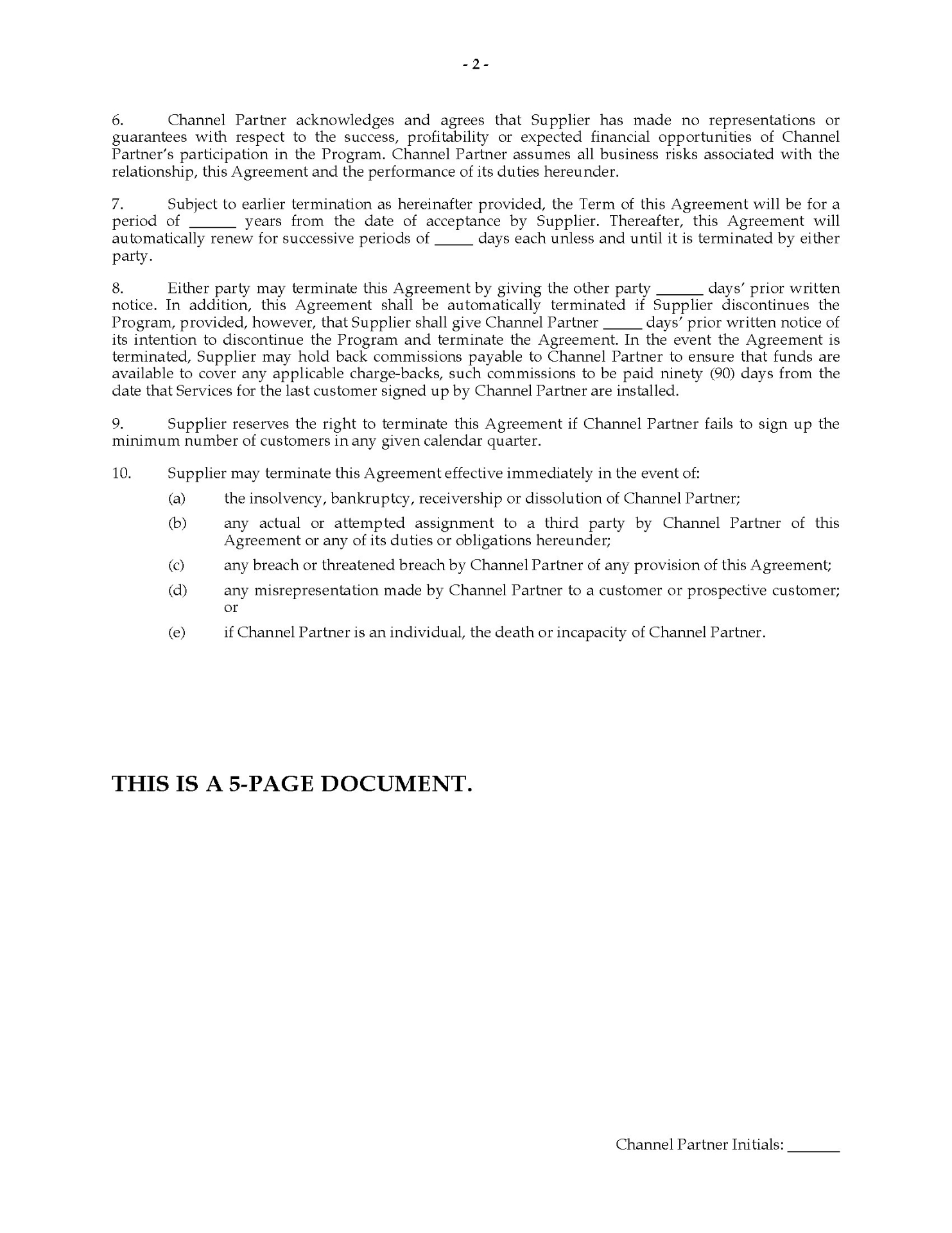 ISP Channel Partner Agreement | MegaDox.com