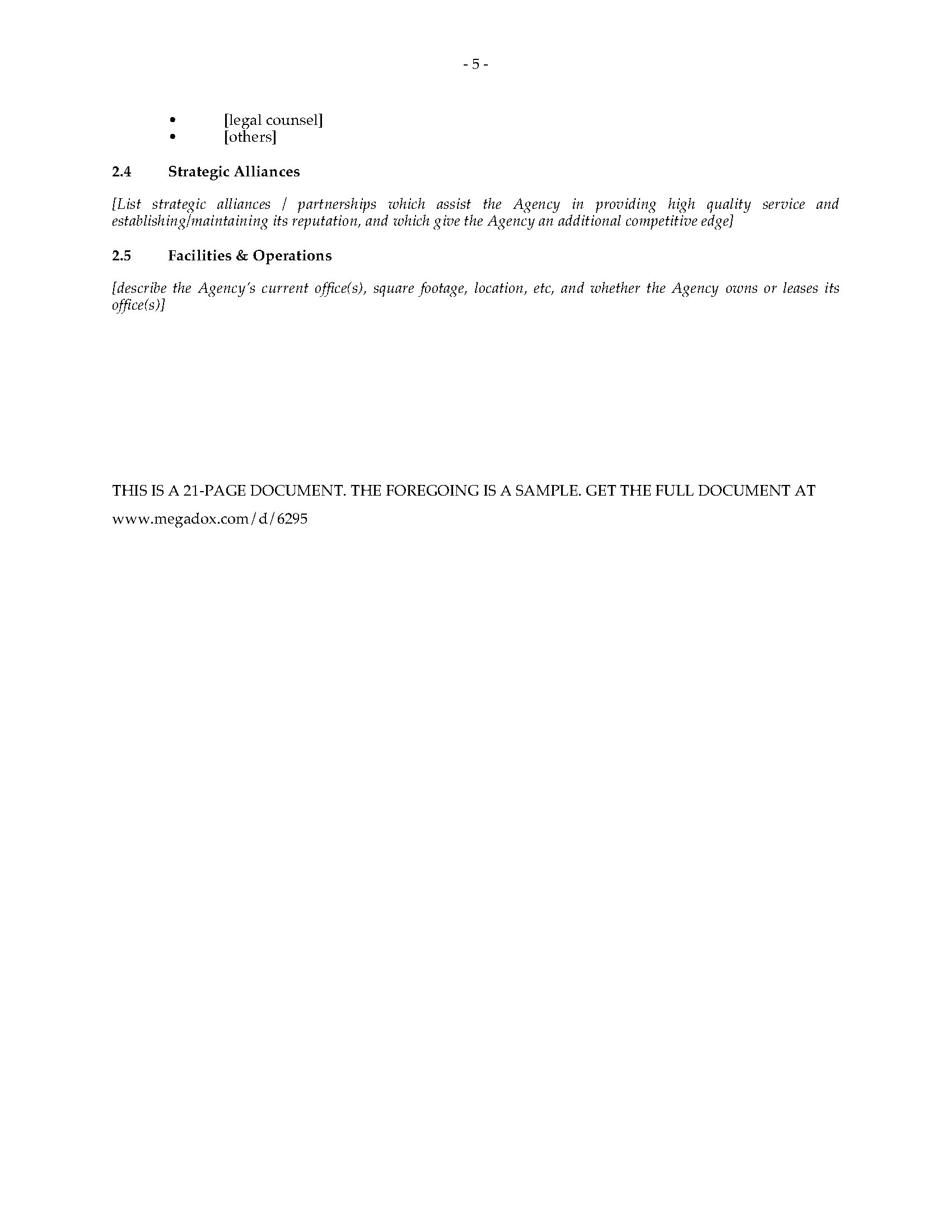 Modeling Agency Business Plan | MegaDox.com
