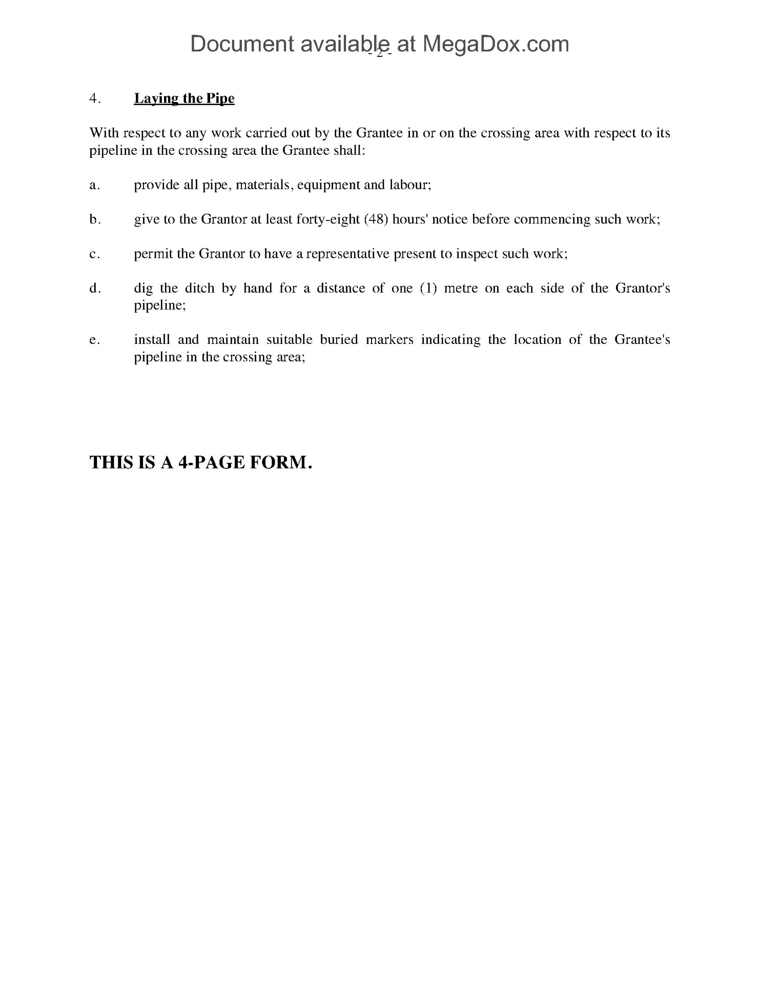 Alberta Pipeline Crossing Agreement template | MegaDox.com