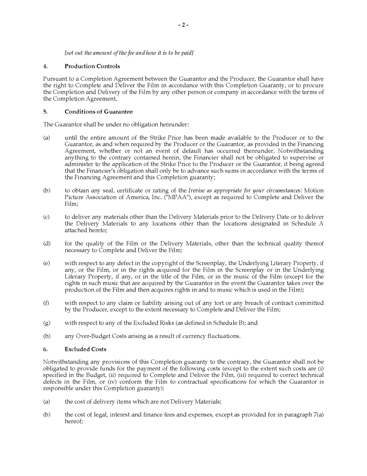 Film Completion Guaranty | MegaDox.com
