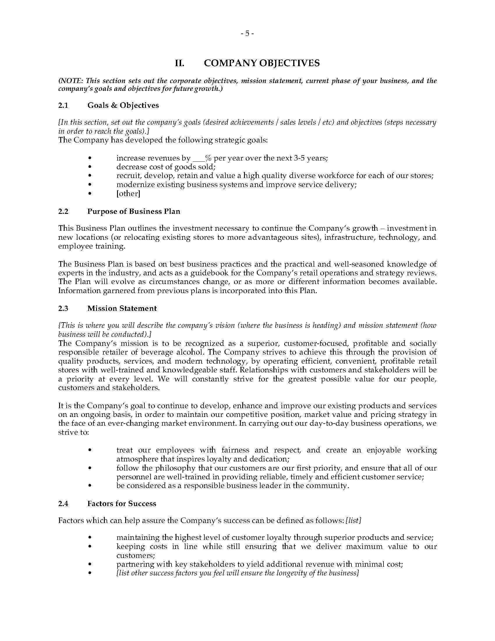 Liquor Store Business Plan | MegaDox.com