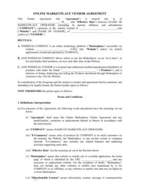 Products tagged with 'online marketplace agreement' | MegaDox.com