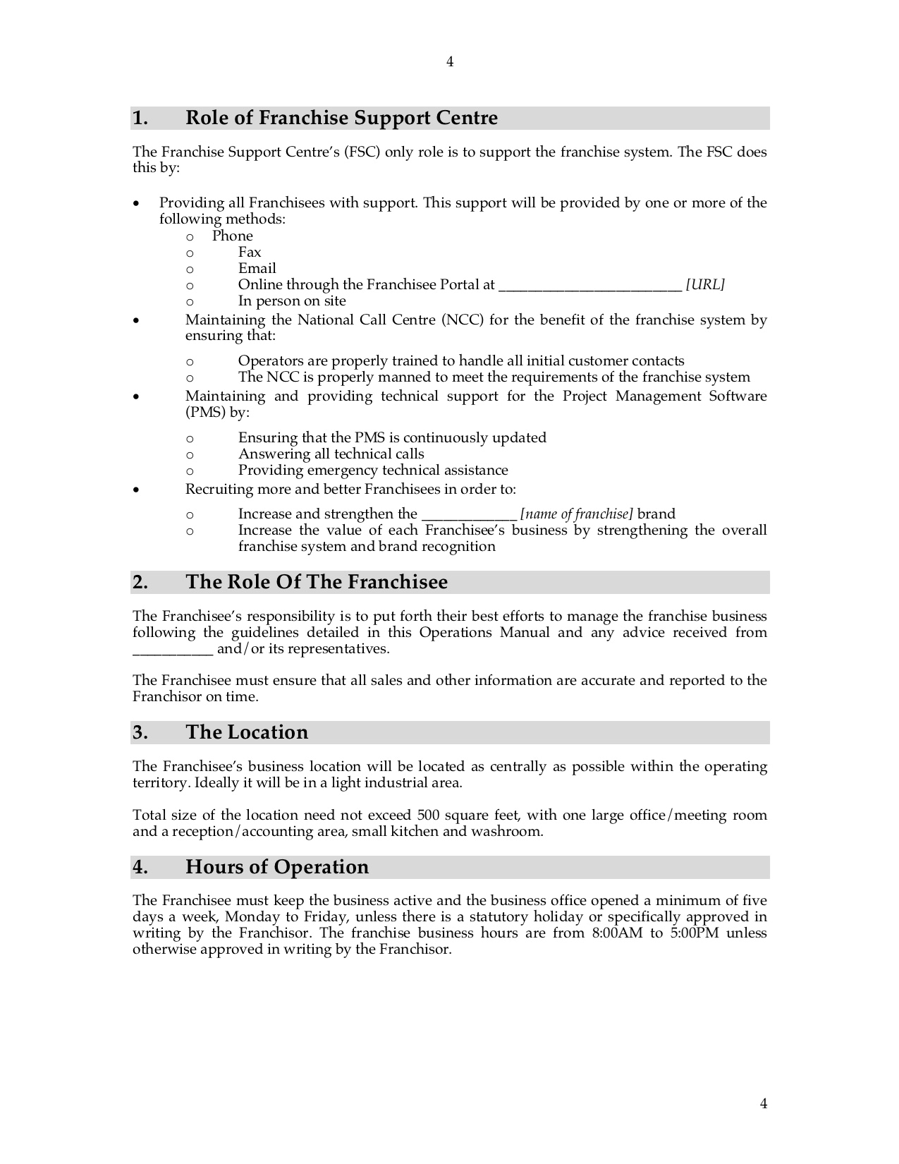 Canada Operations Manual for Construction Franchise | MegaDox.com