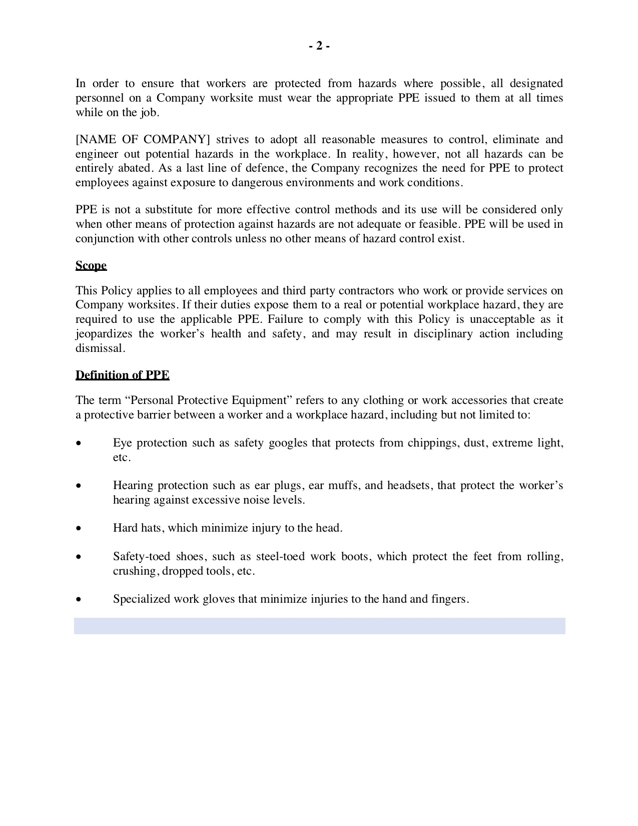 personal protective equipment ppe policy | MegaDox.com