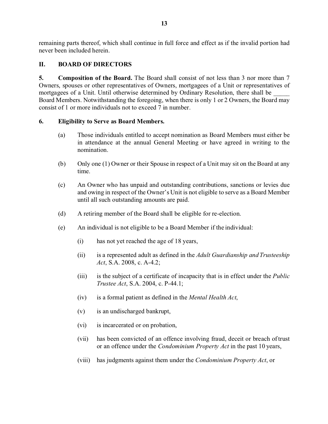 Alberta Condominium Corporation Bylaws 4226
