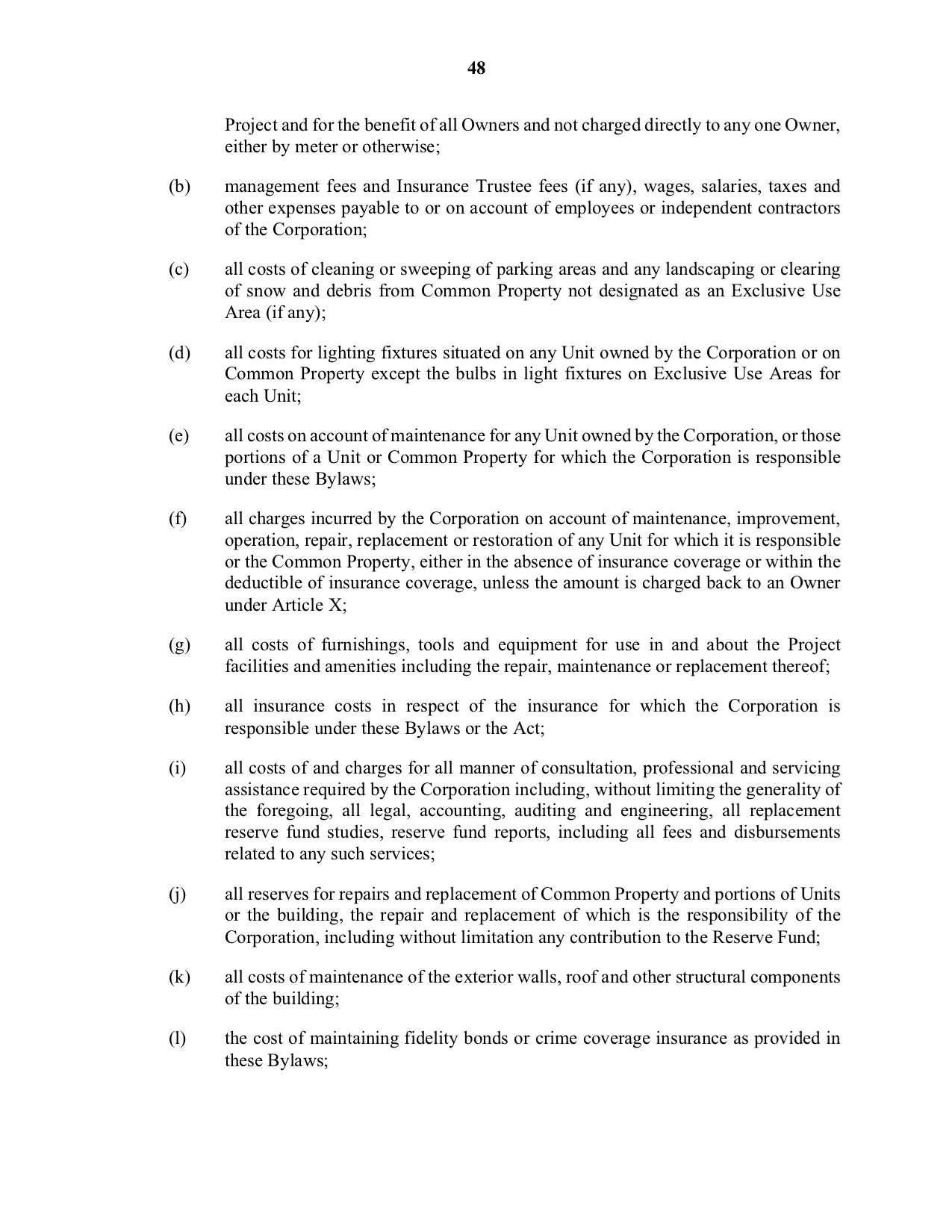 Alberta Condominium Corporation Bylaws 5350