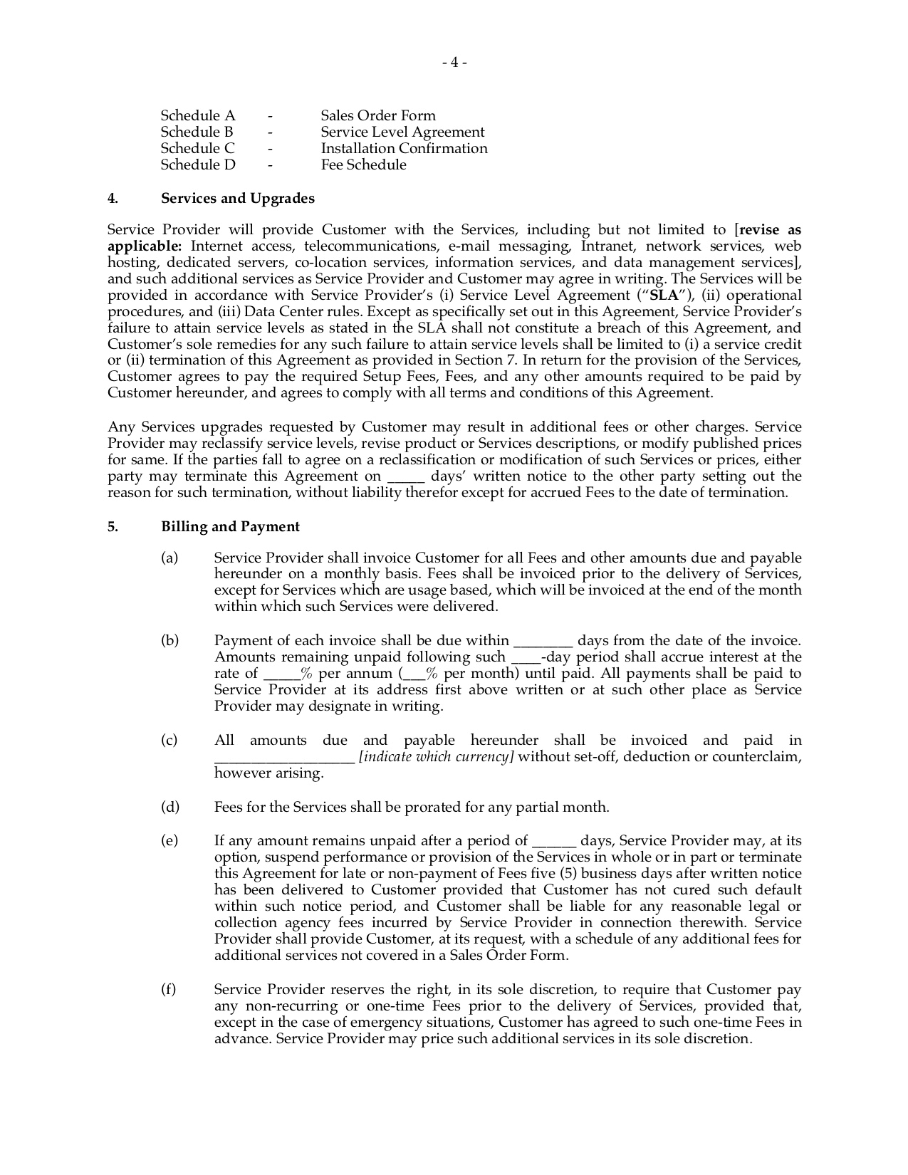 isp infrastructure services agreement | MegaDox.com