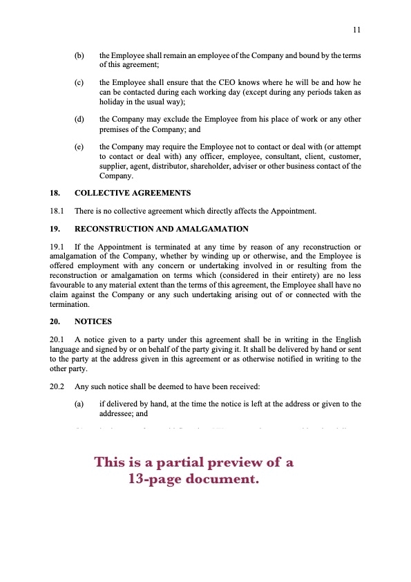 United Kingdom Employment Contract form | MegaDox.com