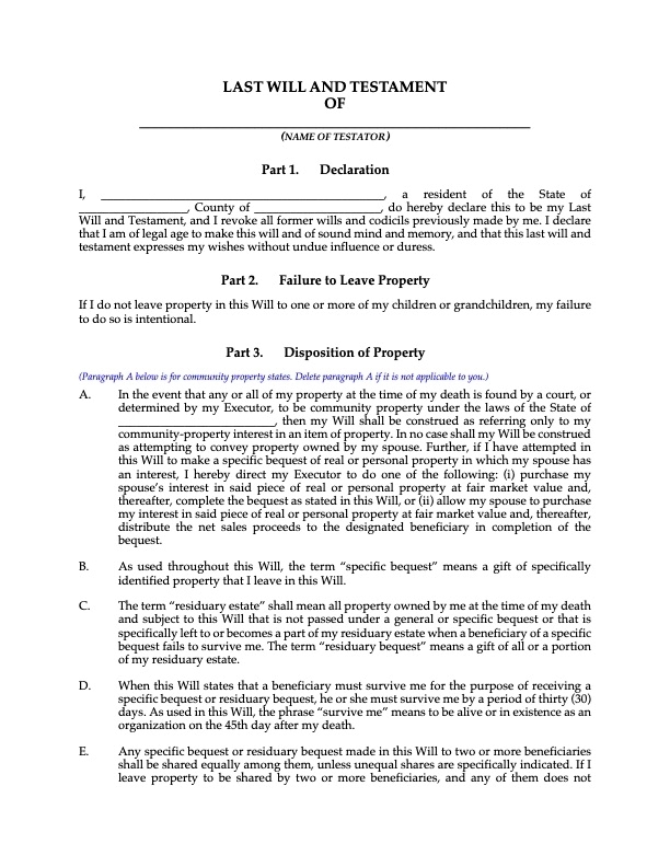united states complete legal will kit and estate plan | MegaDox.com