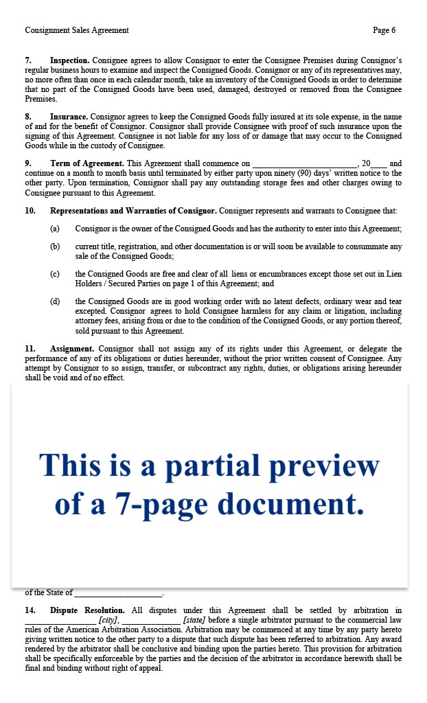 usa consignment sale agreement for boat | MegaDox.com