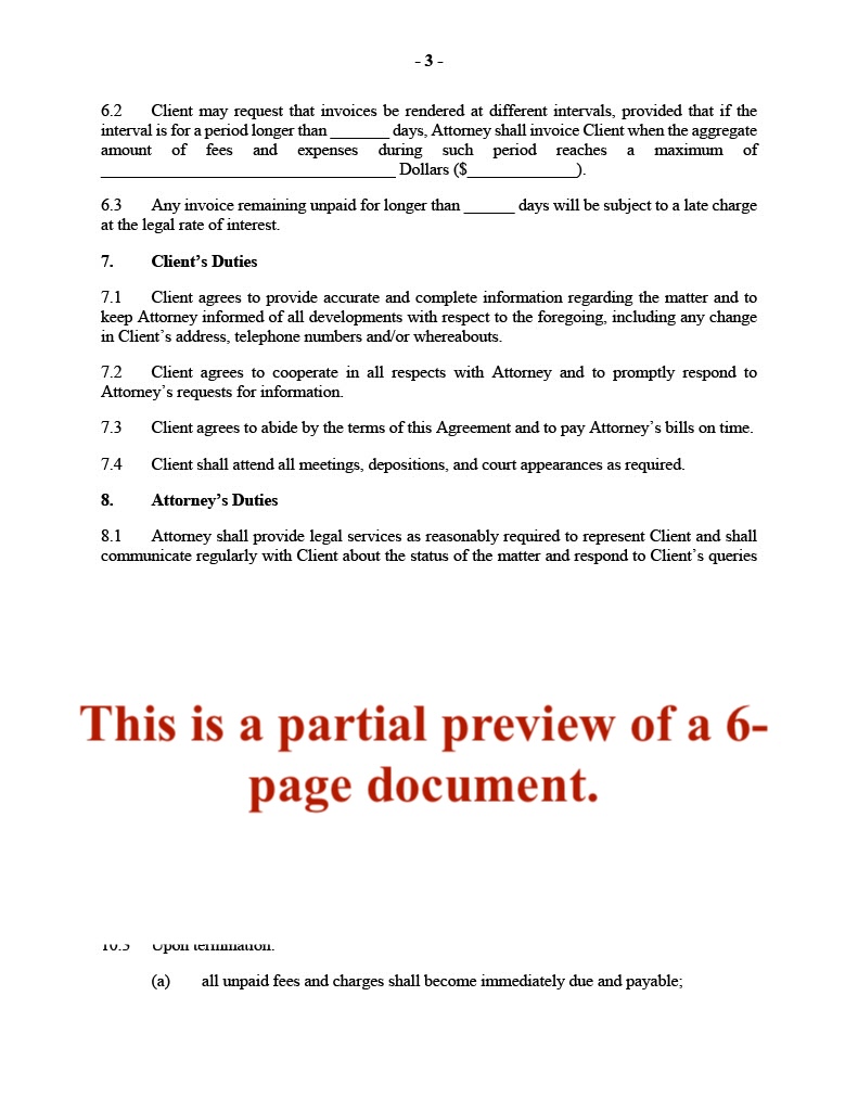 California Attorney Retainer Agreement | MegaDox.com